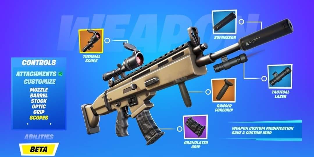 Fortnite: Epic Games estaría considerando el Weapon Mod Slots para su ...
