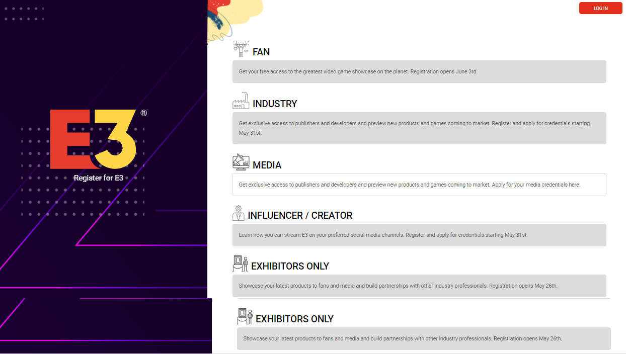 El 3 de junio se abre el registro para fans a la E3 2021. - Mr Game Over